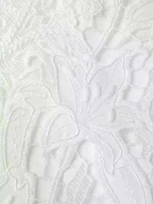 Shanghai Tang Lace-embroidered Mandarin Collar Sleeveless Top - White
