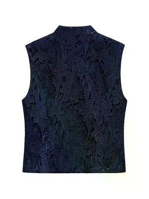 Shanghai Tang Floral Lace Top - Blue