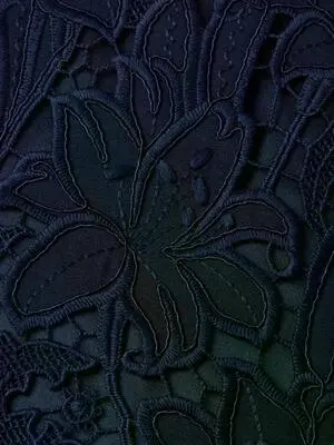 Shanghai Tang Floral Lace Top - Blue