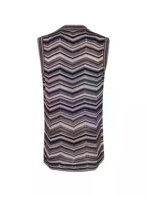 D.exterior Chevron Knit V-neck Top