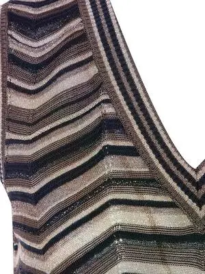 D.exterior Chevron Knit V-neck Top