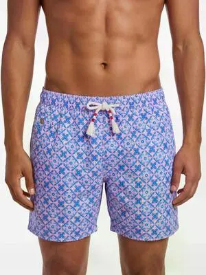 MC2 SAINT BARTH Micro Deco Print Swim Shorts - Pink