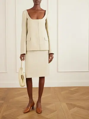 Calvin Klein Camille Wool-twill Jacket - Neutrals