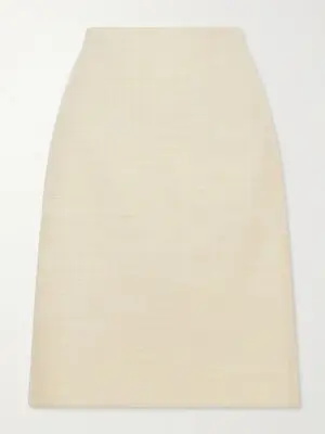 Calvin Klein Lunas Wool Midi Skirt - Neutrals