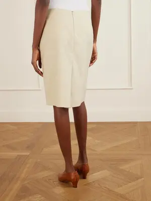 Calvin Klein Lunas Wool Midi Skirt - Neutrals