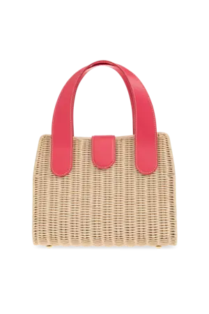 Rodo Woven Texture Handbag - Beige