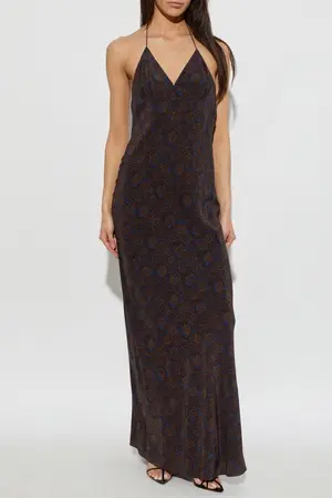 Matteau Silk Maxi Dress With Paisley Print