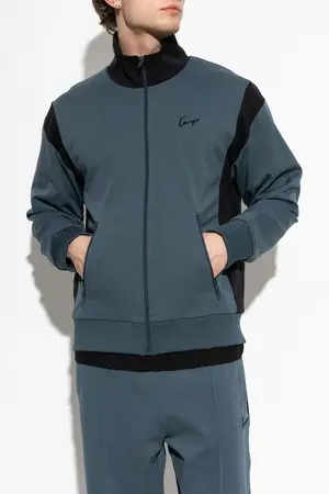 Kenzo Embroidered Logo Zip-up Sweatshirt