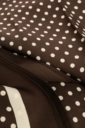 Matteau Silk Scarf With Polka Dot Pattern