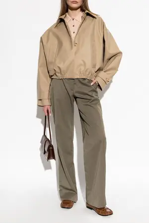 Victoria Beckham Creased Tailored Trousers - Green