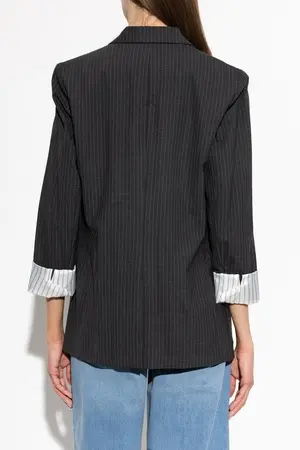 Rag & Bone Pinstripe Blazer And Vest Set - Grey