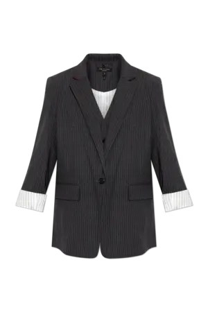 Rag & Bone Pinstripe Blazer And Vest Set - Grey