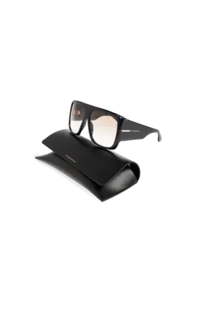 Victoria Beckham Rectangular Acetate Sunglasses - Black