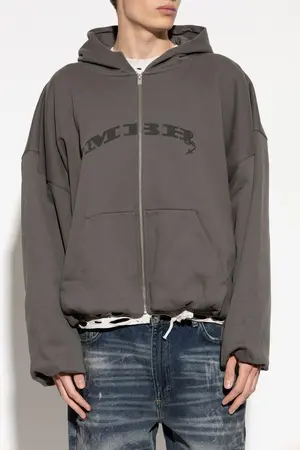 MISBHV Oversized Graphic Print Hoodie - Grey