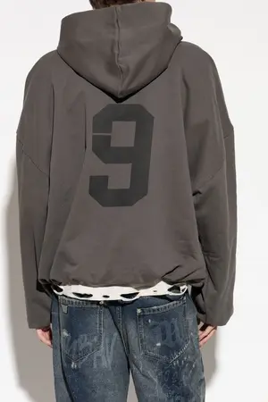 MISBHV Oversized Graphic Print Hoodie - Grey