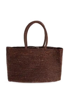 Lié Studio Charlotte Small Woven Raffia Bag - Brown