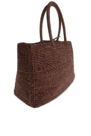 Lié Studio Charlotte Small Woven Raffia Bag - Brown