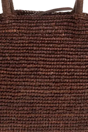 Lié Studio Charlotte Small Woven Raffia Bag - Brown