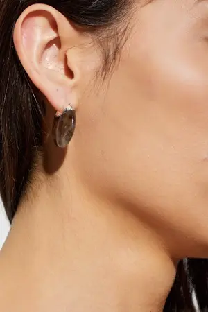 Lié Studio Erin' Sterling Hoop Earrings - Silver