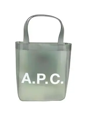 A.p.c. Logo Print Tote Bag - Green