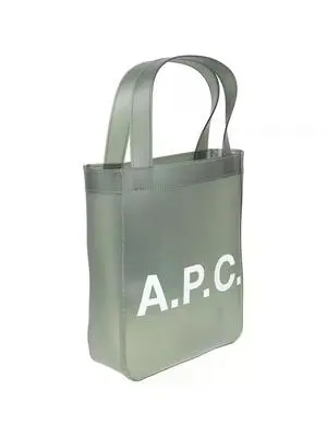 A.p.c. Logo Print Tote Bag - Green