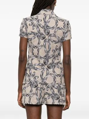 Loewe Cotton Blend Printed Shirt - Beige