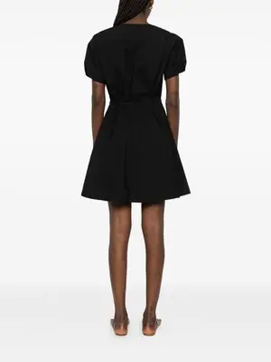 Loewe Cotton Short Dress With Anagram Embroidery