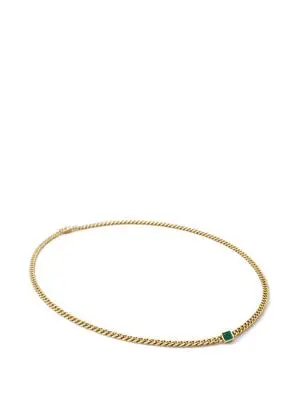YOJ Malachite Curb Chain Necklace