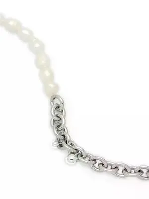 YOJ Safety-pin Detail Link Necklace