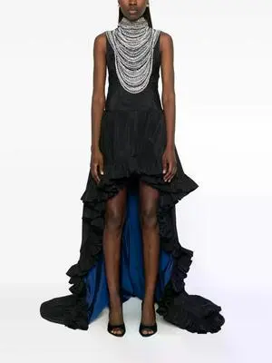 DUNESI Carmen Crystal-embellished Gown