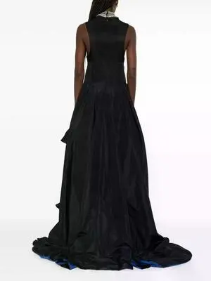 DUNESI Carmen Crystal-embellished Gown