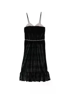 DUNESI Dunes Lolita Crystal-embellished Midi Dress - Black