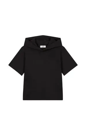 STUDIO TOMBOY Classic Short Sleeve Hoodie - Black