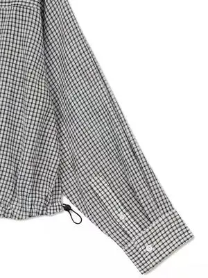 STUDIO TOMBOY Checkered Drawstring Shirt - White
