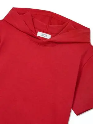 STUDIO TOMBOY Short-sleeve Hoodie - Red