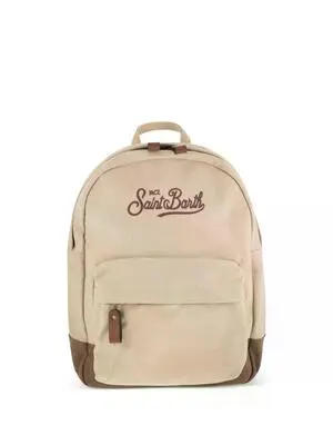 MC2 SAINT BARTH Embroidered Logo Backpack - Neutrals