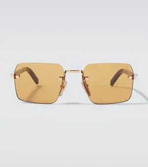 Prada Gold Tone Eyewear For Men