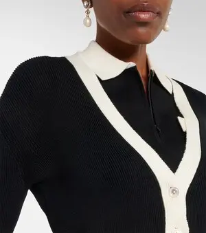 Valentino Garavani Cotton Cardigan With Bow Detail