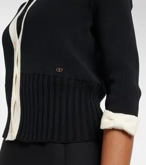 Valentino Garavani Cotton Cardigan With Bow Detail
