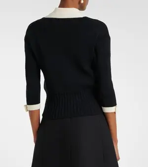 Valentino Garavani Cotton Cardigan With Bow Detail