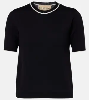 Valentino Garavani Virgin Wool Crewneck Sweater - Black