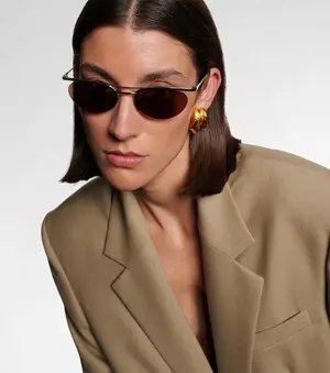 Saint Laurent Sl Logo Oval Sunglasses
