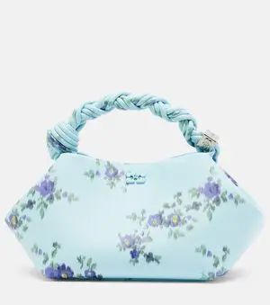 GANNI Bou Small Floral Top-handle Bag - Blue