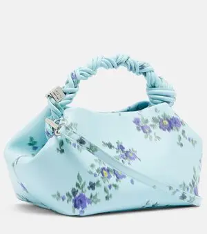 GANNI Bou Small Floral Top-handle Bag - Blue