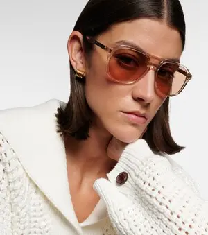 Brunello Cucinelli Aviator Sunglasses - Transparent