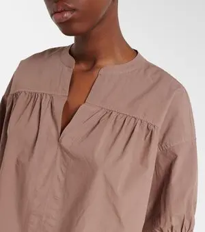 Velvet By Graham & Spencer Yuna Cotton Blouse - Brown
