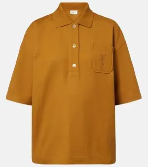 Saint Laurent Cotton Polo Shirt - Brown