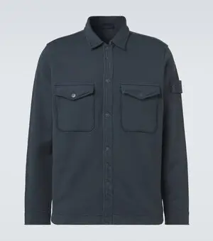 Stone Island Cotton Fleece Shirt - Blue