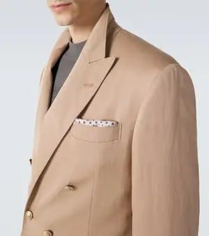 Brunello Cucinelli Silk And Linen Blazer - Brown