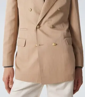 Brunello Cucinelli Silk And Linen Blazer - Brown